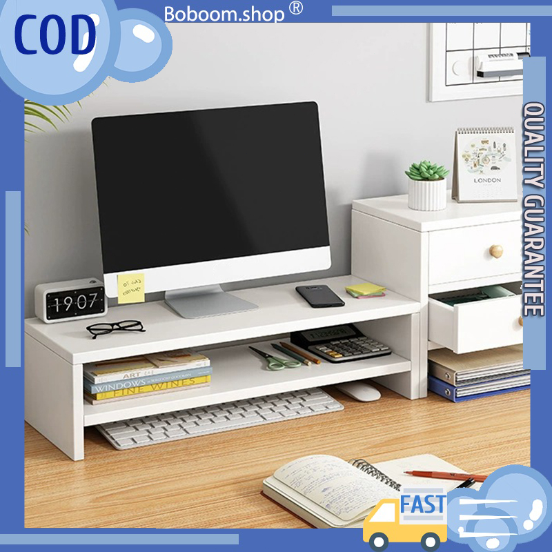 Computer Monitor Holder Wooden Bracket Laptop Stand 1/2 Layer Desktop ...