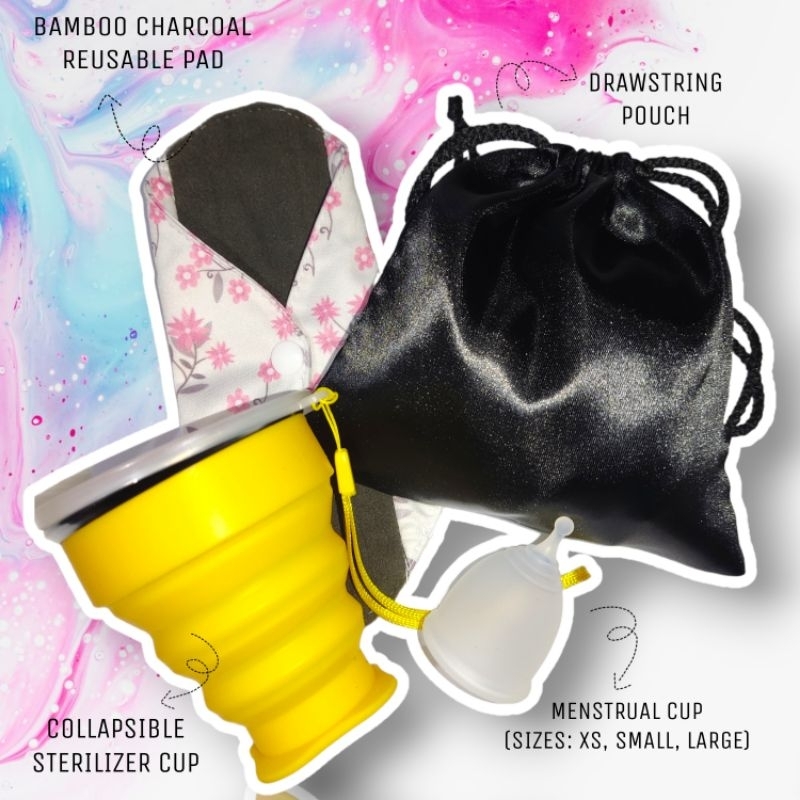 Modern Lady by GRL PWR Menstrual Cup - Beginner Period Essentials 4pc ...