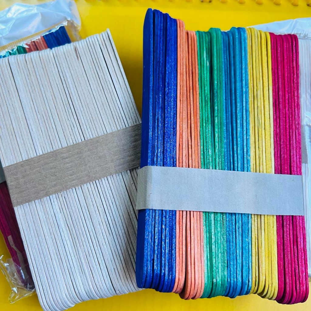 Wooden Popsicle Stick Ice Cream Sticks Arts Crafts JUMBO SIZE (Sold per ...