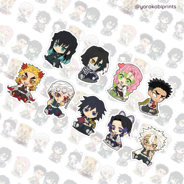 Demon Slayer: Kimetsu no Yaiba - Hashira / Pillars - Chibi - Waterproof ...
