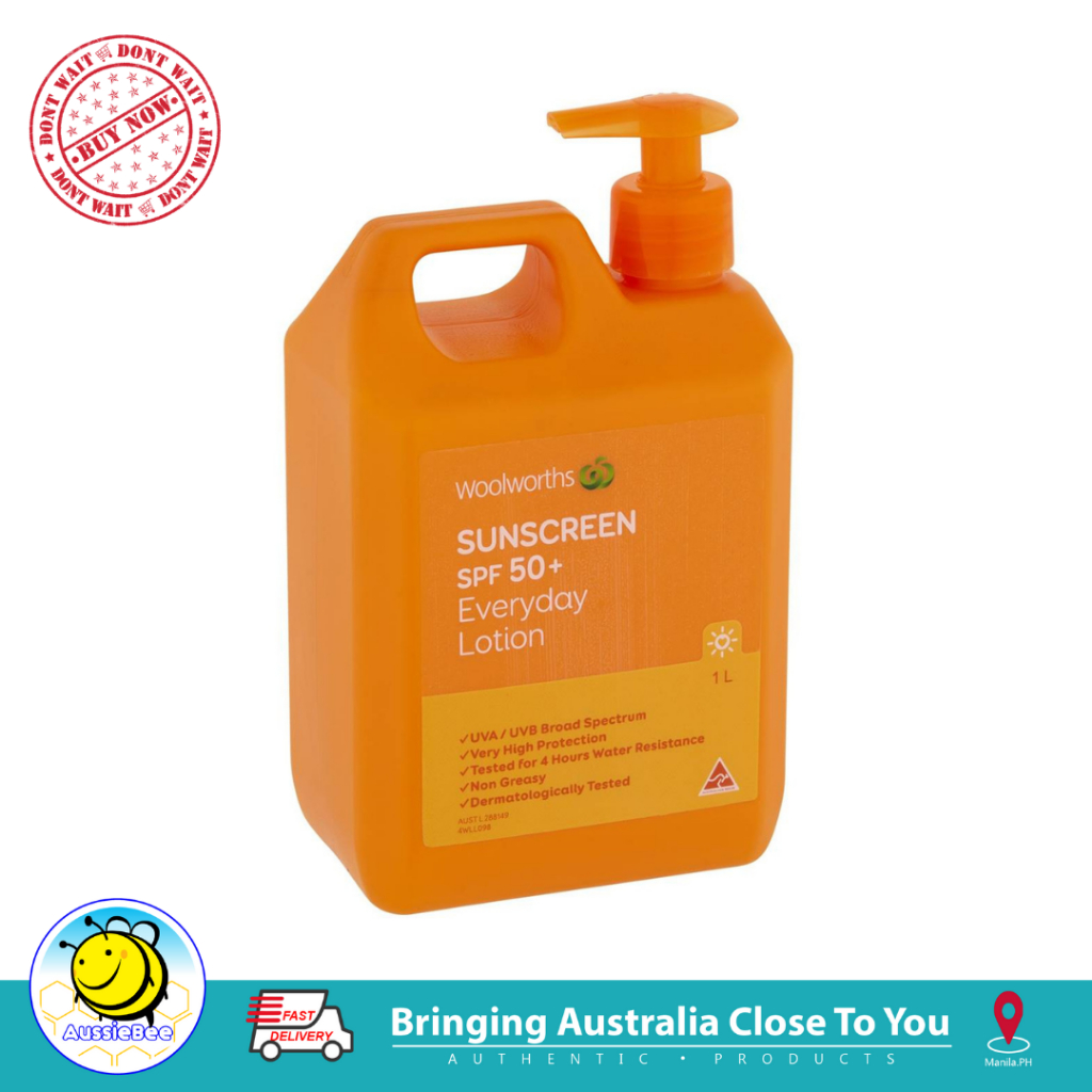 Woolworths Sunscreen Spf 50+ 1 Liter (Expiry October 2026) | Shopee Singapore