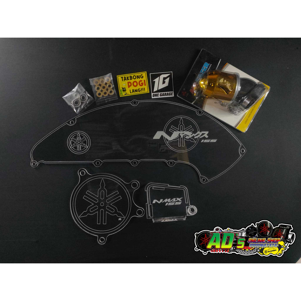 Nmax and aerox v1/v2 Acrylic cvt and filter cover with mushroom filter ...