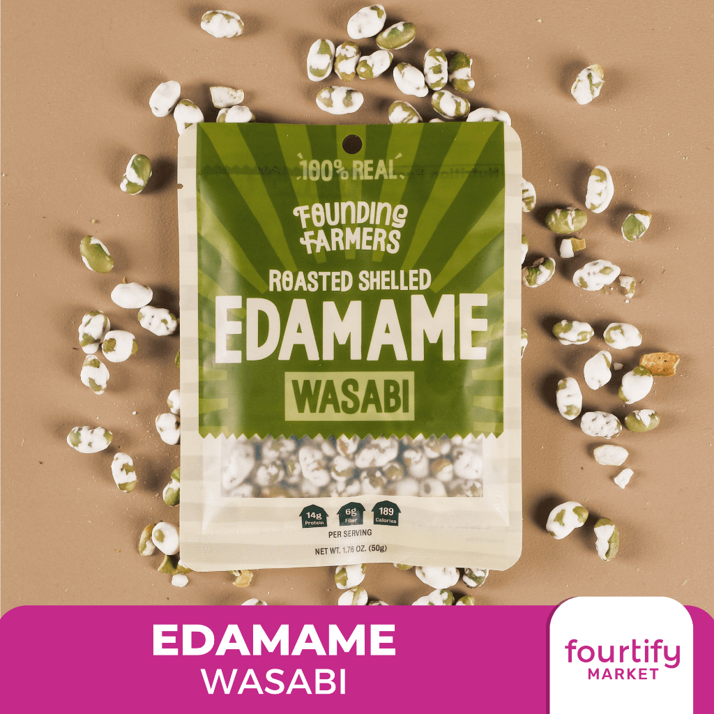 Founding Farmers Roasted Edamame Wasabi 50g (Vegan, Protein Snack ...