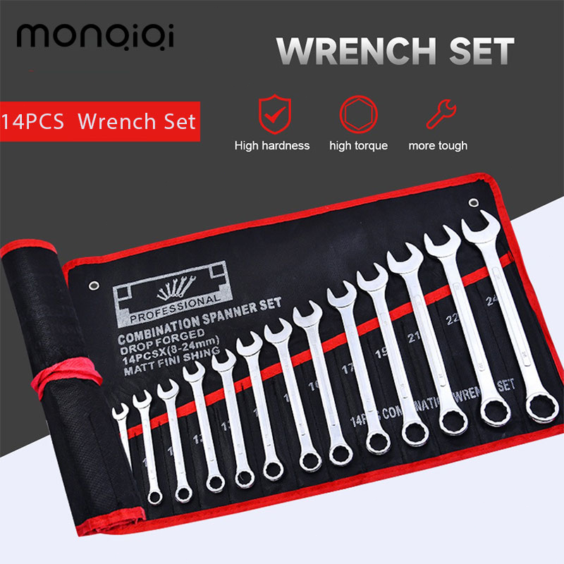 Combination Wrench Set 14PCS Professional Wrench Spanner Set Tools Set ...
