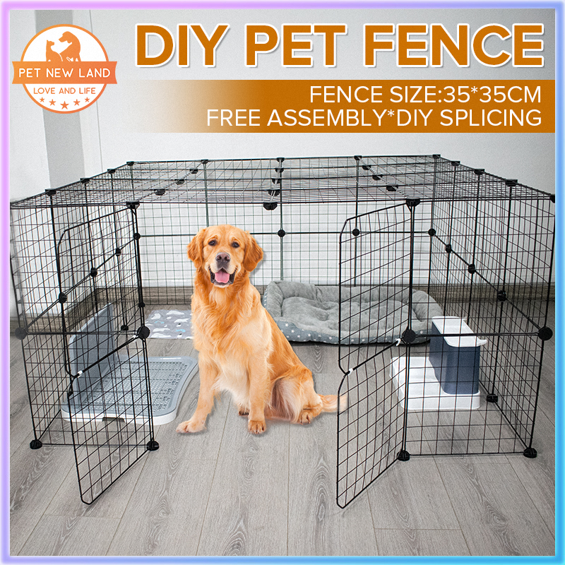 Pet New Land Dog Cage Stackable Pet DIY Fence 35*35CM | Shopee Singapore