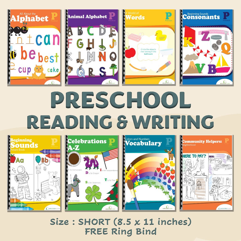 PRESCHOOL READING & WRITING (Worksheets / Workbooks) | Shopee Singapore