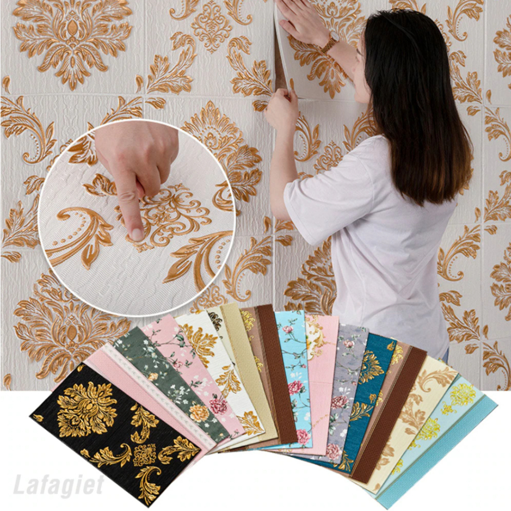 Wallpaper adhesive foam 3D design wall decor waterproof Ceiling Foam ...