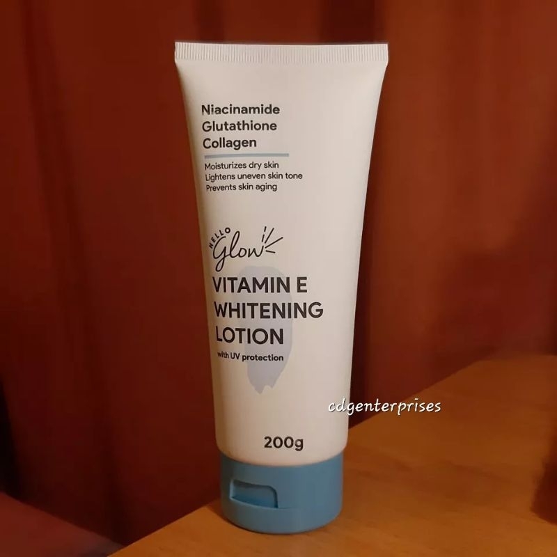 Hello Glow Vitamin E Whitening Lotion 200g | Shopee Singapore