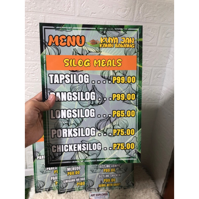 Menu Board Signage Sintra | Shopee Singapore
