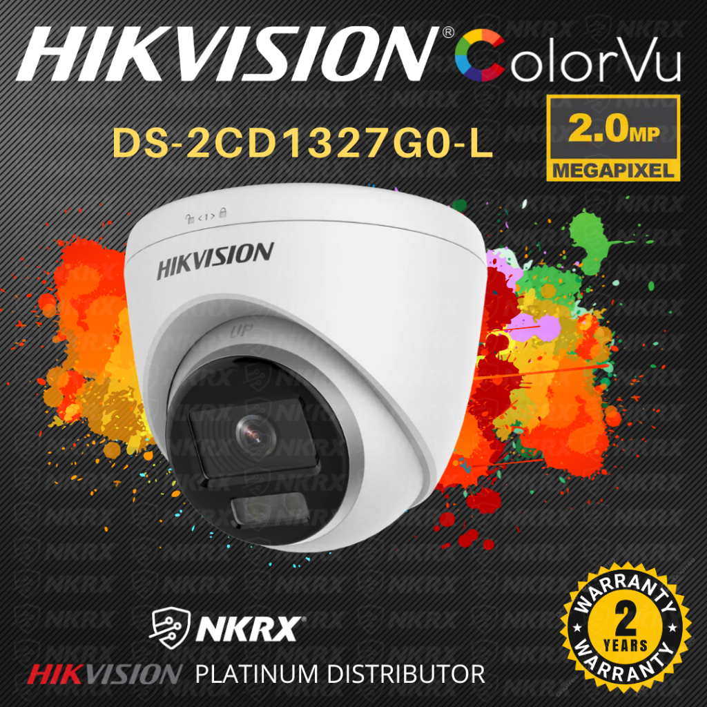 Hikvision DS-2CD1327G0-L 2MP ColorVu Lite Fixed Turret Network Camera | IP Camera | CCTV | IP67 ...