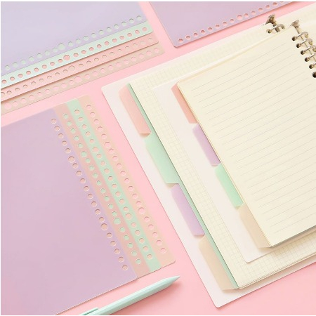 Binder Divider Page Separator Colors Loose Leaf Binder Binder ...