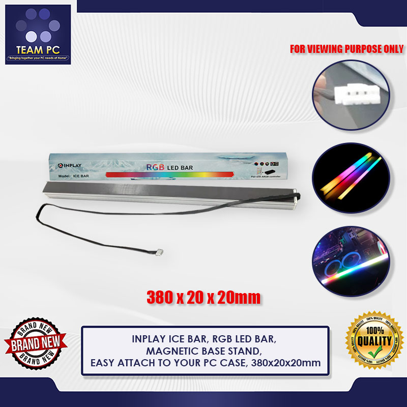 INPLAY ICE BAR, RGB LED BAR, MAGNETIC BASE STAND, EASY ATTACH TO YOUR ...