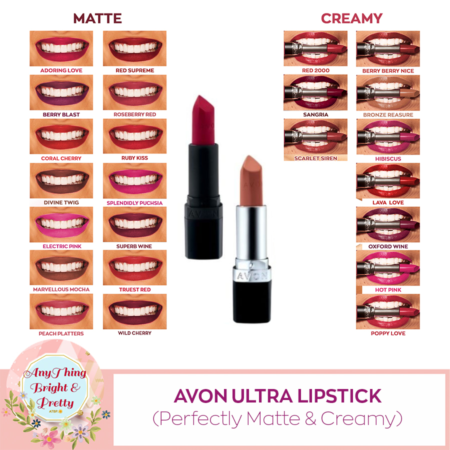 AVON Ultra Matte and Creamy Lipstick 3.6g | Shopee Singapore