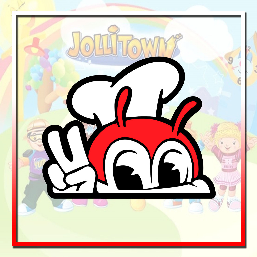 JOLLIBEE STICKER PEEKER VYNIL STICKER | Shopee Singapore