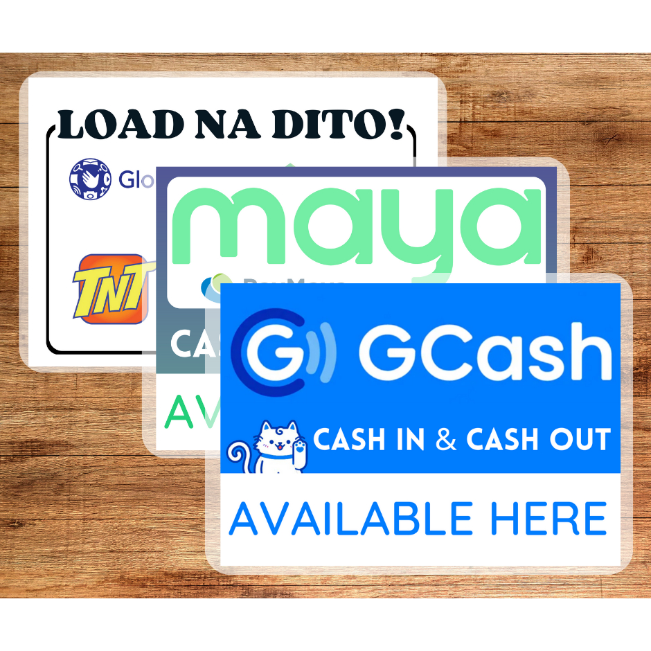 A&J Gcash Maya Bank Load Laminated Signage A4 Size Sign | Shopee Singapore