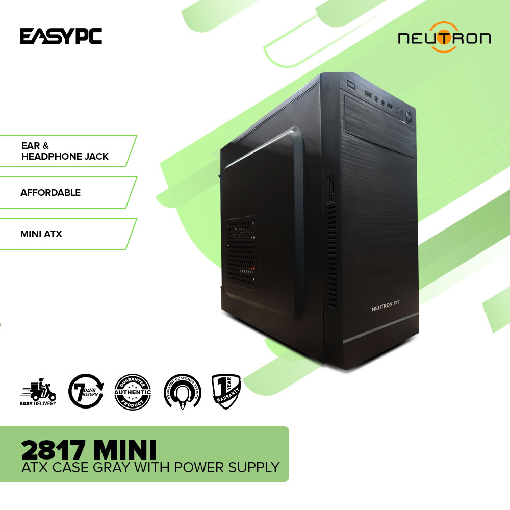EasyPC | Neutron 2817 Mini Atx Case Gray, Neutron 2817 Mini Atx Case ...