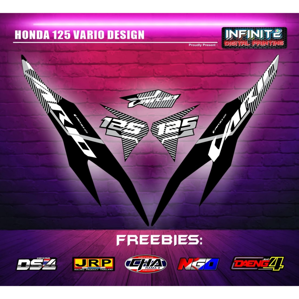 HONDA 125 VARIO DECALS V2 ( with freebies ) | Shopee Singapore