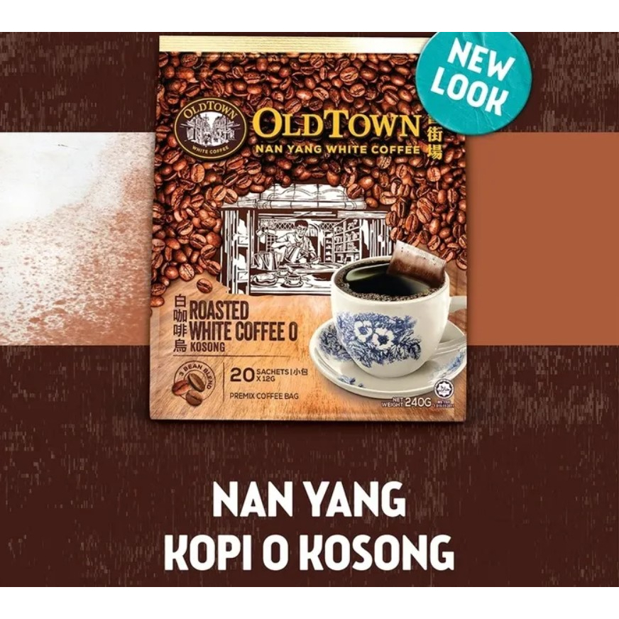 OldTown Nan Yang Roasted White Coffee No Sugar Added (20 sachets x 12g=240g per pack) from ...