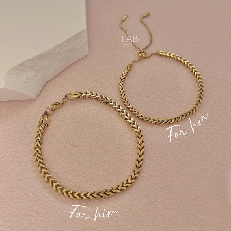 FAB | Infinite Connection Lowkey Couple Bracelets ( Stainless Steel ...