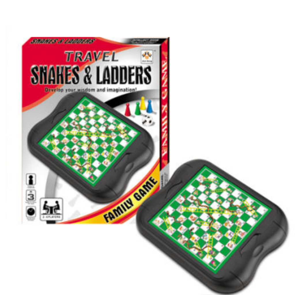 Travel Snake And Ladders Set with Storage Drawers Portable Mall pull ...