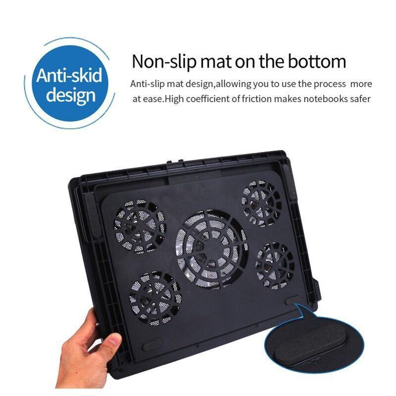 S500 Laptop Cooling Pad Cooler Pad Mat 5 Quiet Fans 17INCH loudaudio ...