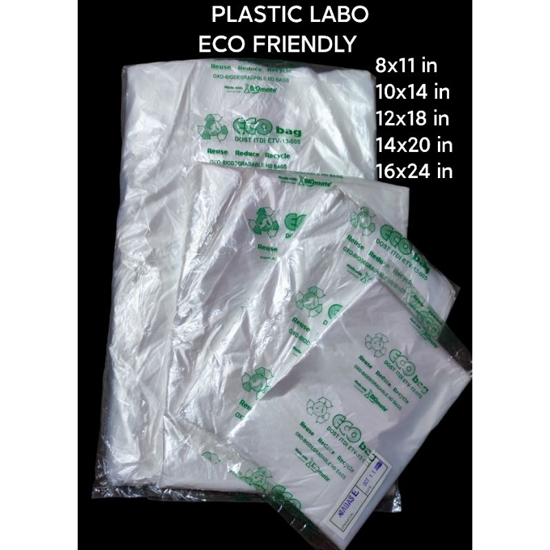 plastic labo eco friendly biodegradable recyclable 90-100 pcs | Shopee ...