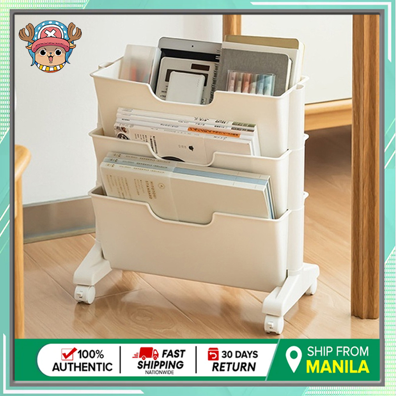 Multi-layer Books Organizer Rack Movable Under the Table Bookshelf with ...