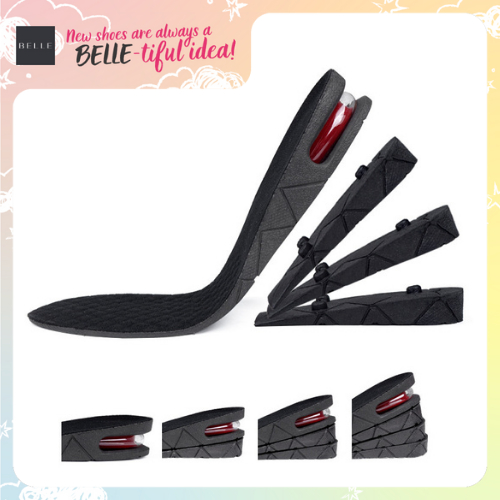【BELLE】High Quality 4-Layer Hell Foot Pad Insole Shoes Lift Pads ...