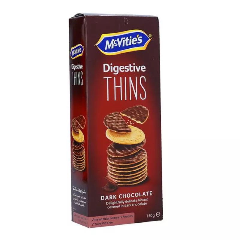 Mcvities Digestive Thins Dark Chocolate Biscuits 150g | Shopee Singapore