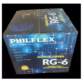 Philflex RG6 Siamese Cable, RG6 Cable with Power, CCTV Cable RG6 with ...