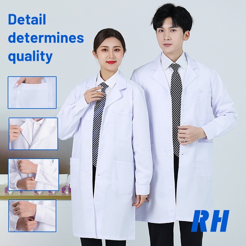 Fine Cotton Lab Gown White Coat For Doctors White Coat Laboratory Gown ...
