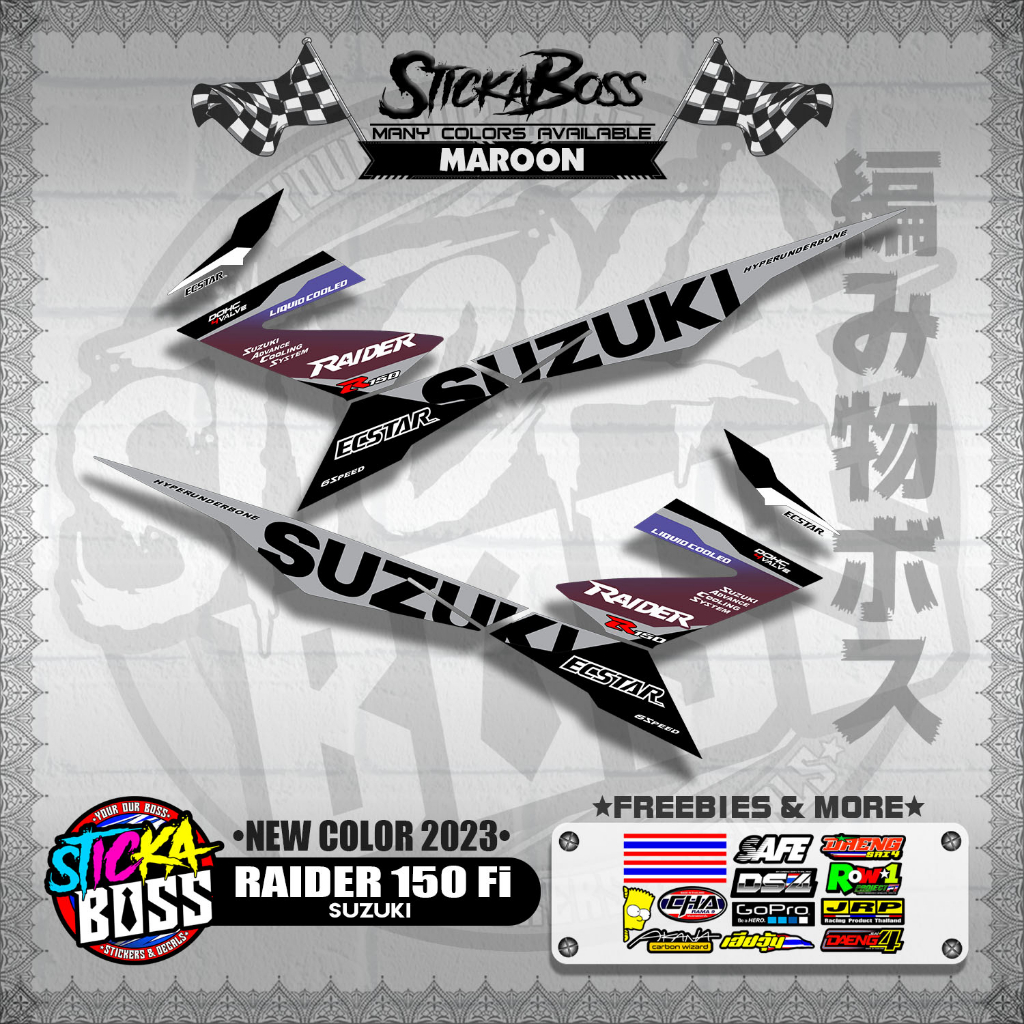 RAIDER 150 Fi DECALS ( NEW COLOR 2023 )【WITH FREEBIES】 | Shopee Singapore