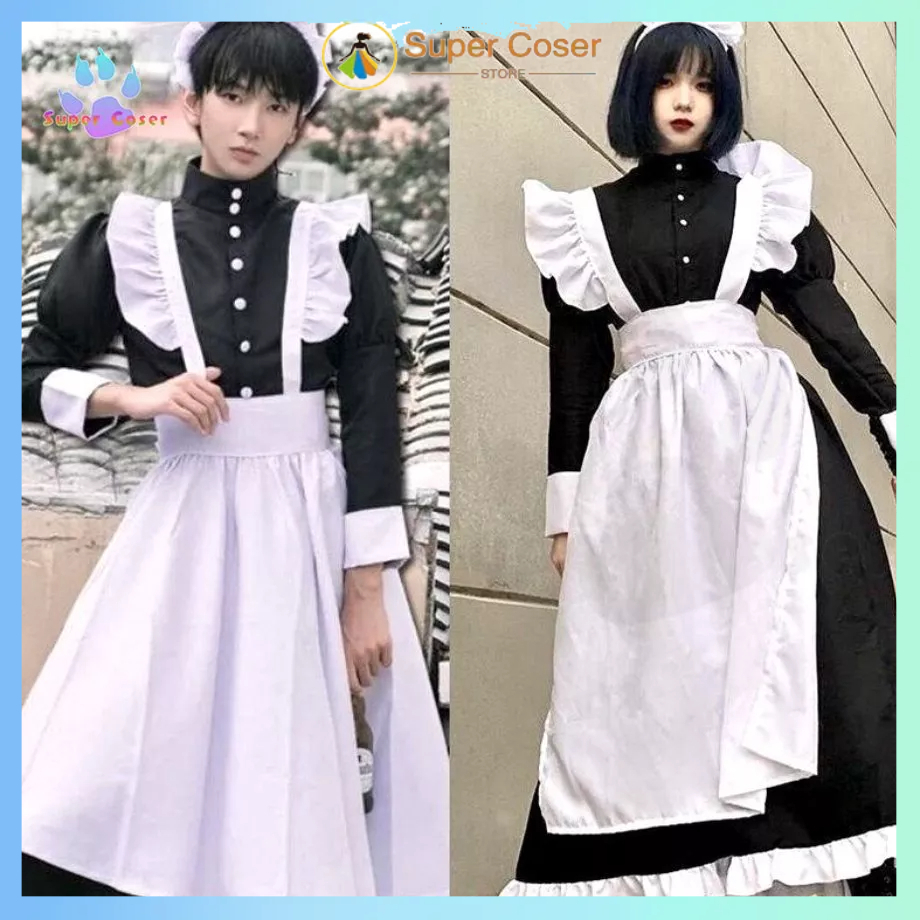 Maid Outfit Men Women Wear Cosplay Anime Maid Cosplay Cosplay Party ...