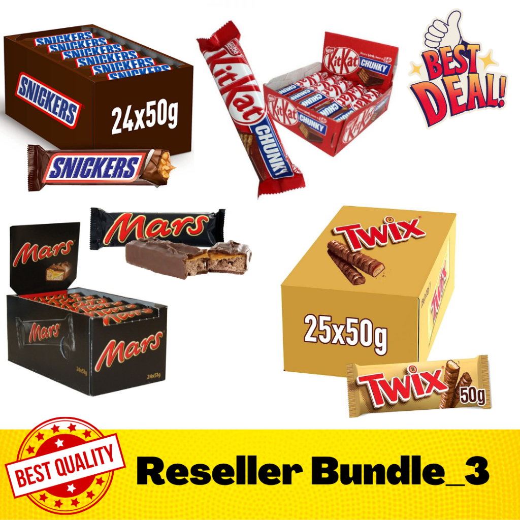 Reseller Bundle_3 (Twix, Kitkat chunky, snickers and mars) | Shopee ...