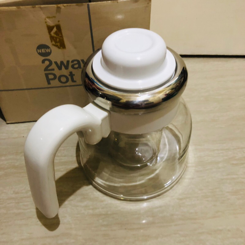 [Brand New] 2-Way POT Hot&Cool PYREX Iwaki Glass (for Cold Iced Tea or ...