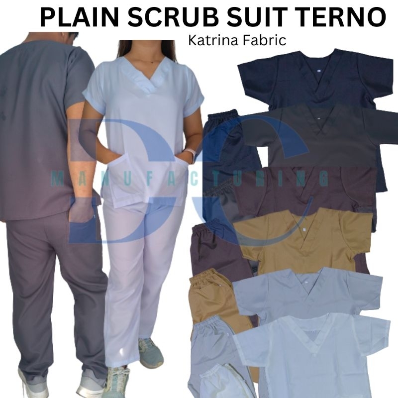 DC Medical Plain Scrub Suit Terno/Unisex/V-neck Katrina/best quality ...