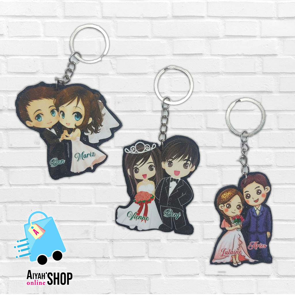 PERSONALIZED WATERPROOF WEDDING MAGNET KEYCHAIN Souvenir (Set of 10,20 ...