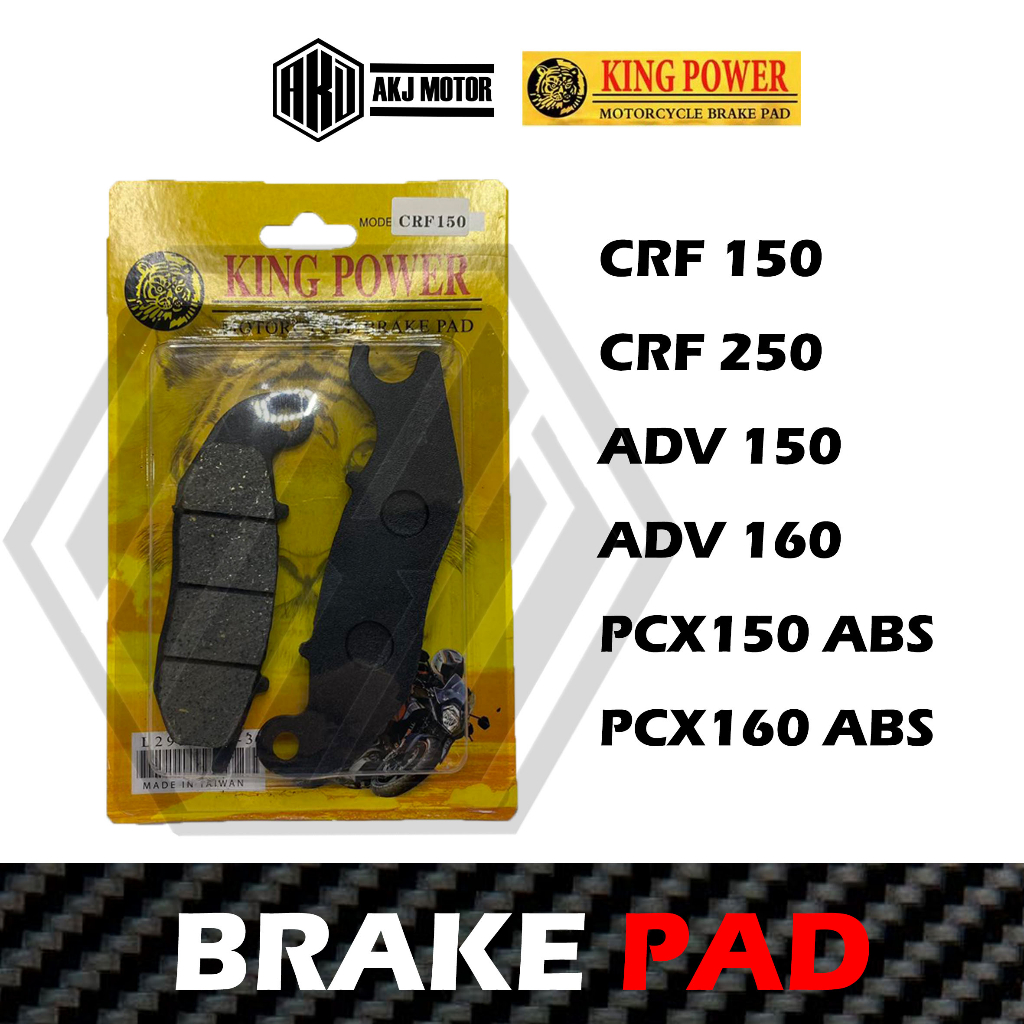 KING POWER Brake Pad (front) CRF150 / CRF 250 / ADV 150 / ADV 160 / PCX ...