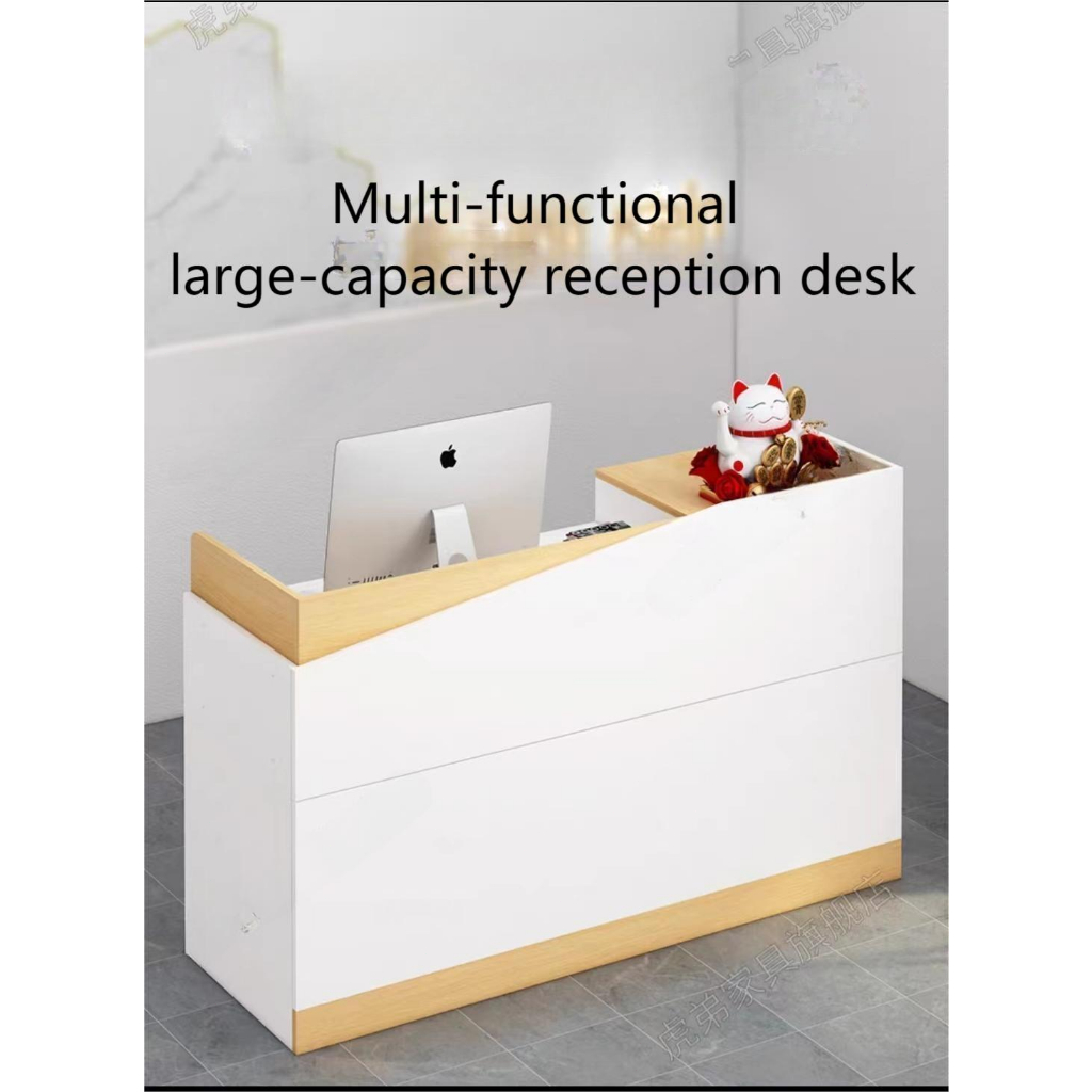 Reception desk supermarket cash register company podium checkout ...