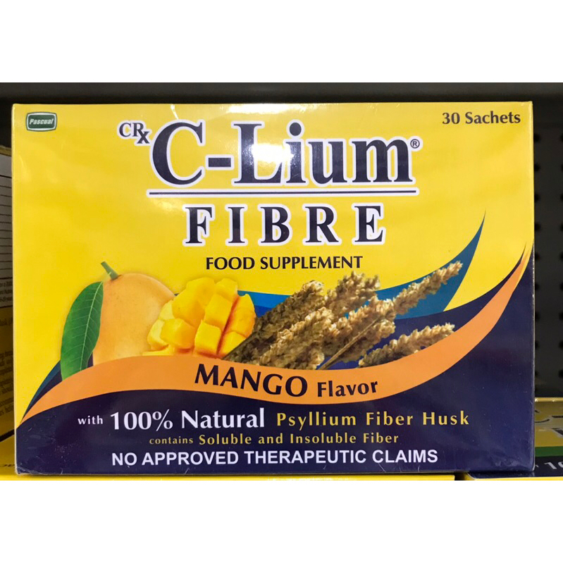 C-Lium Fibre Mango Flavor Food Supplement Psyllium Fiber Husk 225g (30 ...