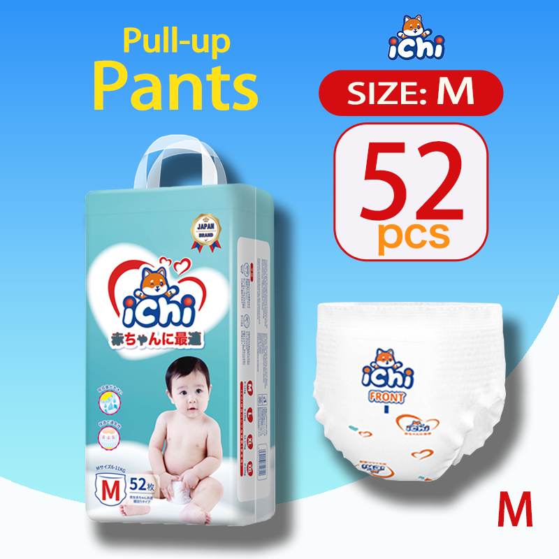 ICHI Diaper Pull-up Pants or Tape 50pcs baby Diaper for Baby M L XL Size Ultra-Thin Diaper ...