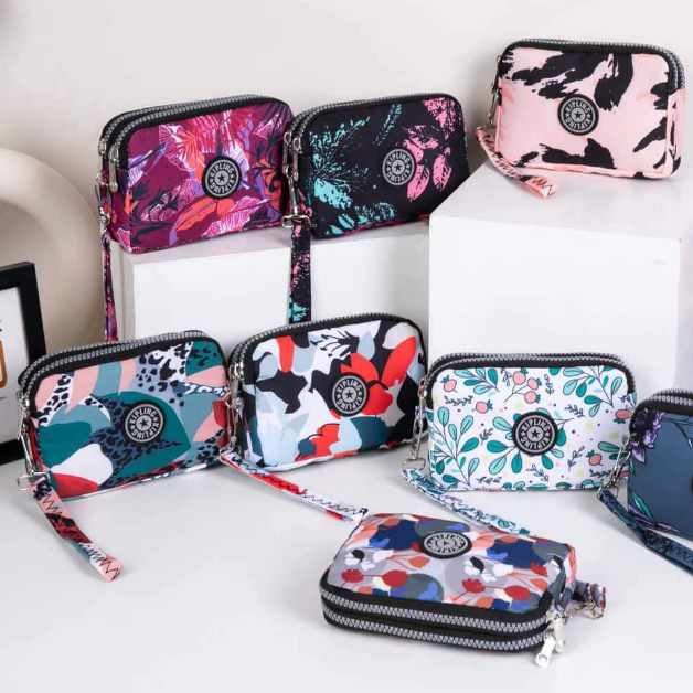 (Hello Anna)New 2 zipper pouch mini wallet Coin purse women's ladies ...