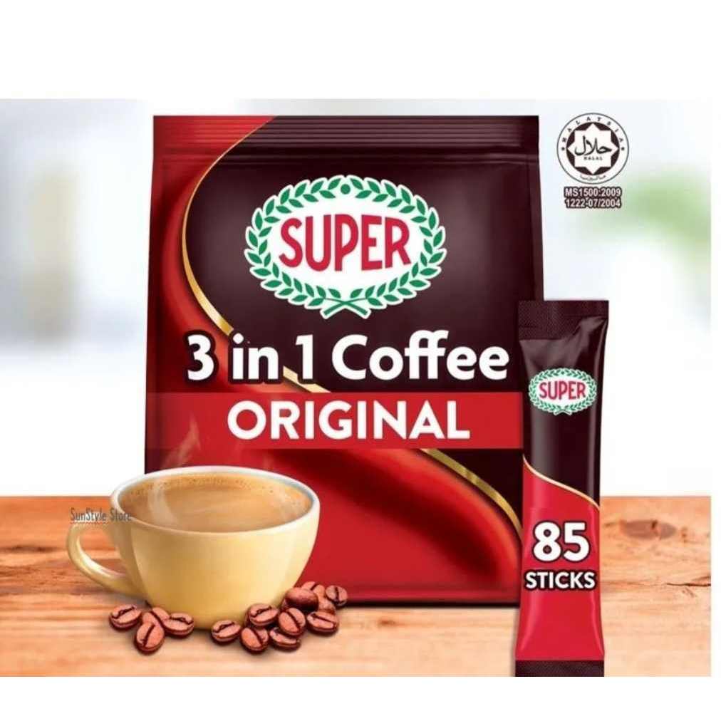 SUPER COFFEE 3-in-1 Instant Coffee Premix (85 sachets x 18g) | Shopee ...