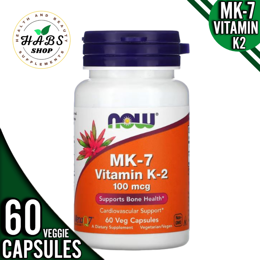 NOW Foods, MK-7 Vitamin K-2, 100 mcg, 60 Veg Capsules | Shopee Singapore