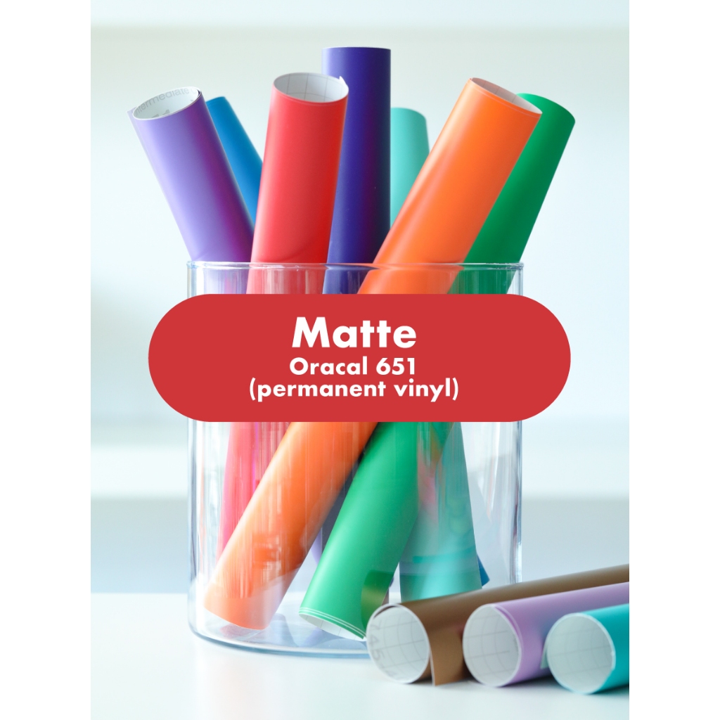 Matte | Oracal 651 OrcaCLE Vinyl Stickers Cricut Cutting Machines 12x12 ...