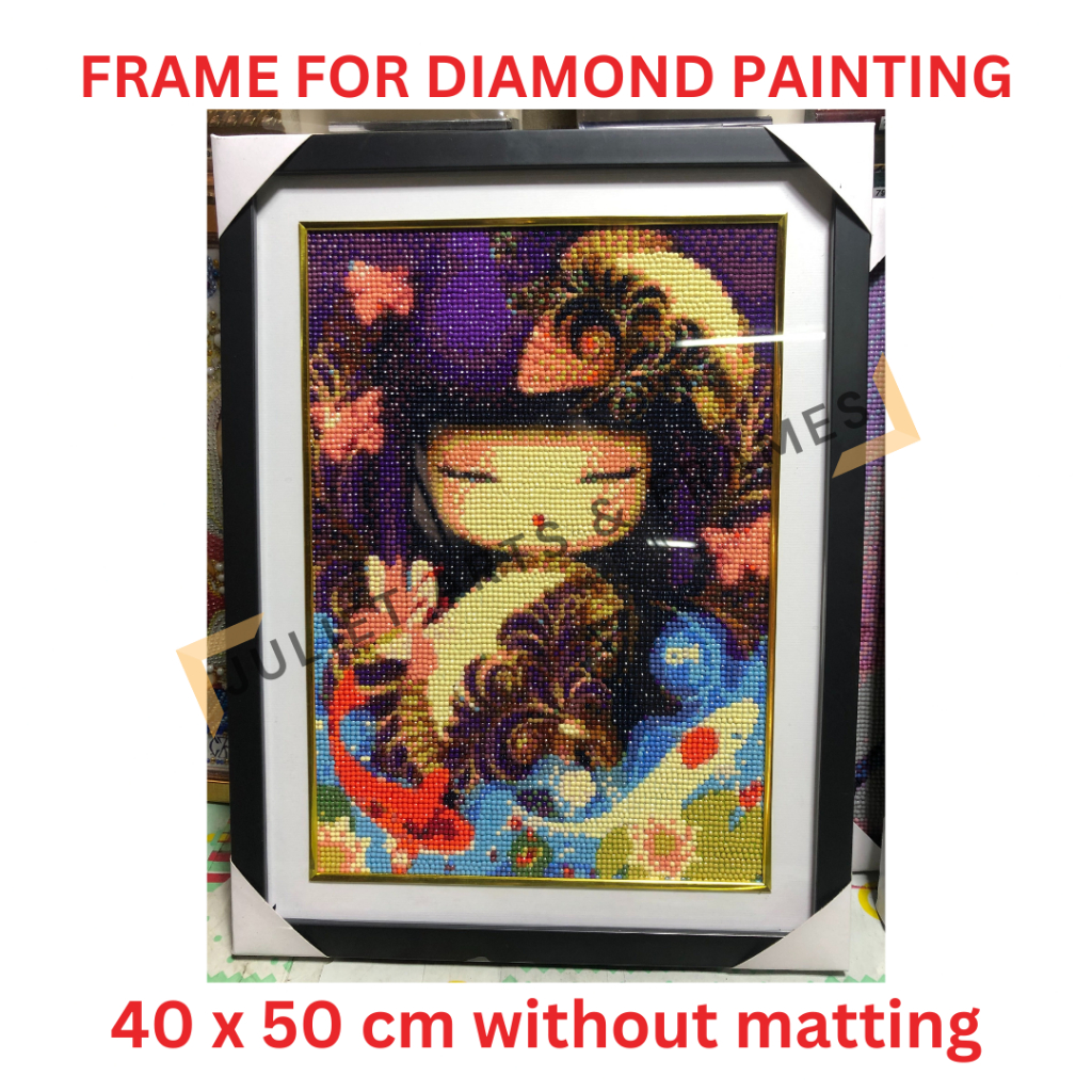 40 x 50 cm FRAME without matting for DIAMOND PAINTING (HALF INCH FRAMES ...