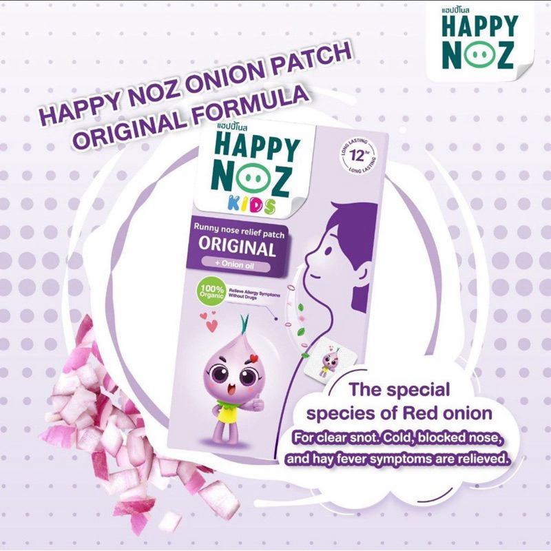 Happy Noz Organic Onion Sticker for Baby and Kids - Nasal Relief ...