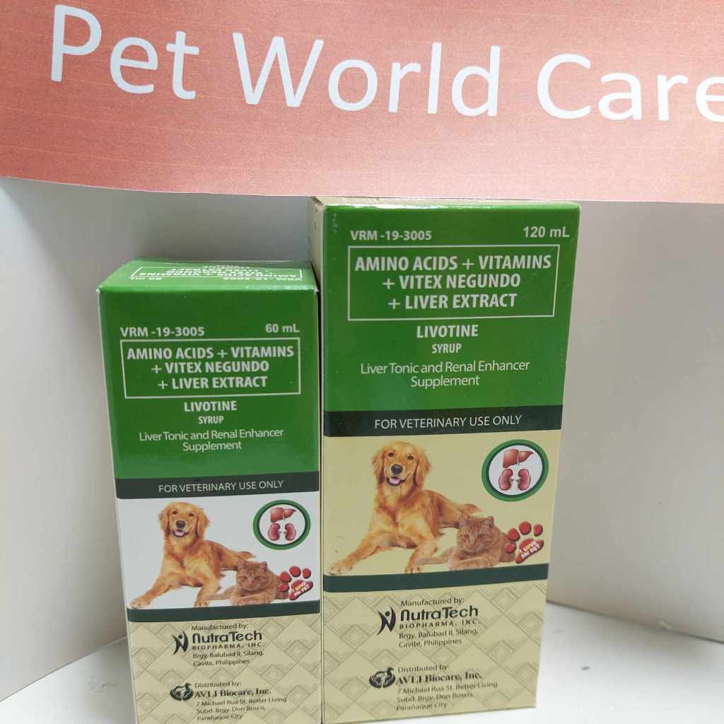 LIVOTINE Syrup 60ml 120ml (Liver Tonic and Renal Enhancer for Dogs ...