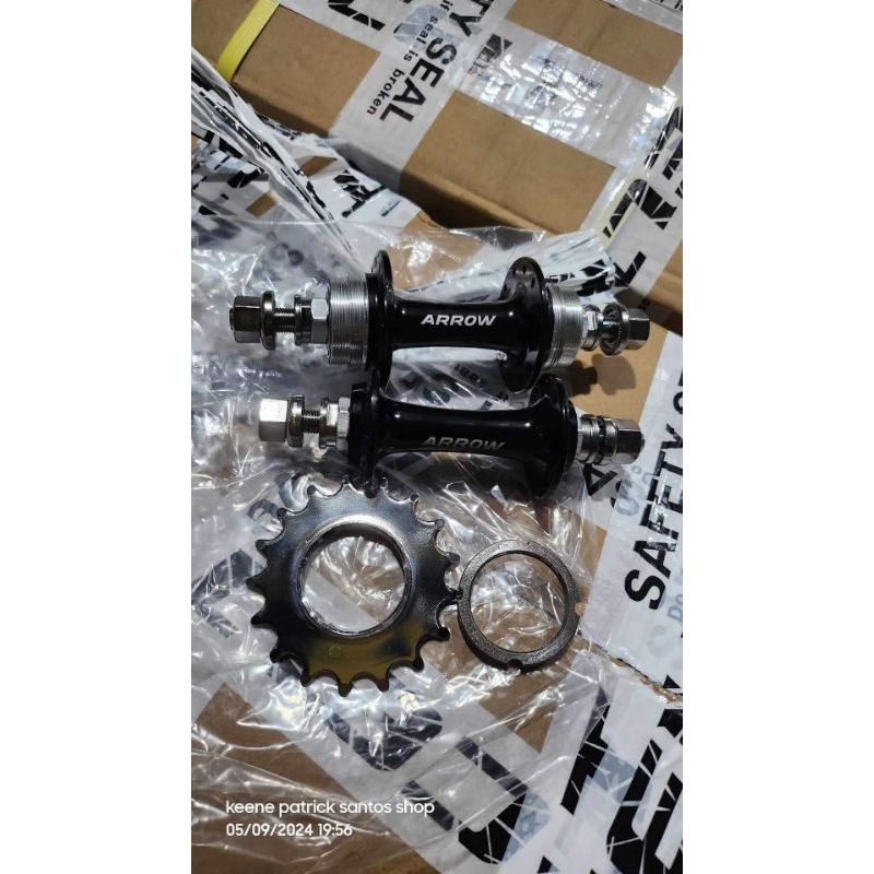 arrow fixie hub 2100 pesos pair 20/24holes with cog and lockring ...