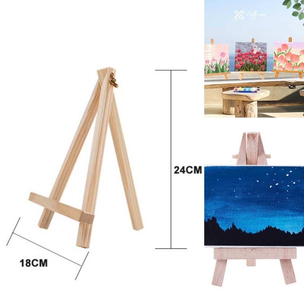 Wooden Art Easel Stand 18 x 24 cm Display Rack Adjustable Angle ...